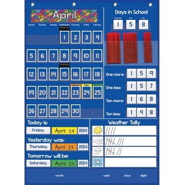 Free Shipping! Pacon Monthly Calendar Pocket Chart 25" x 28" - 1 Chart ...