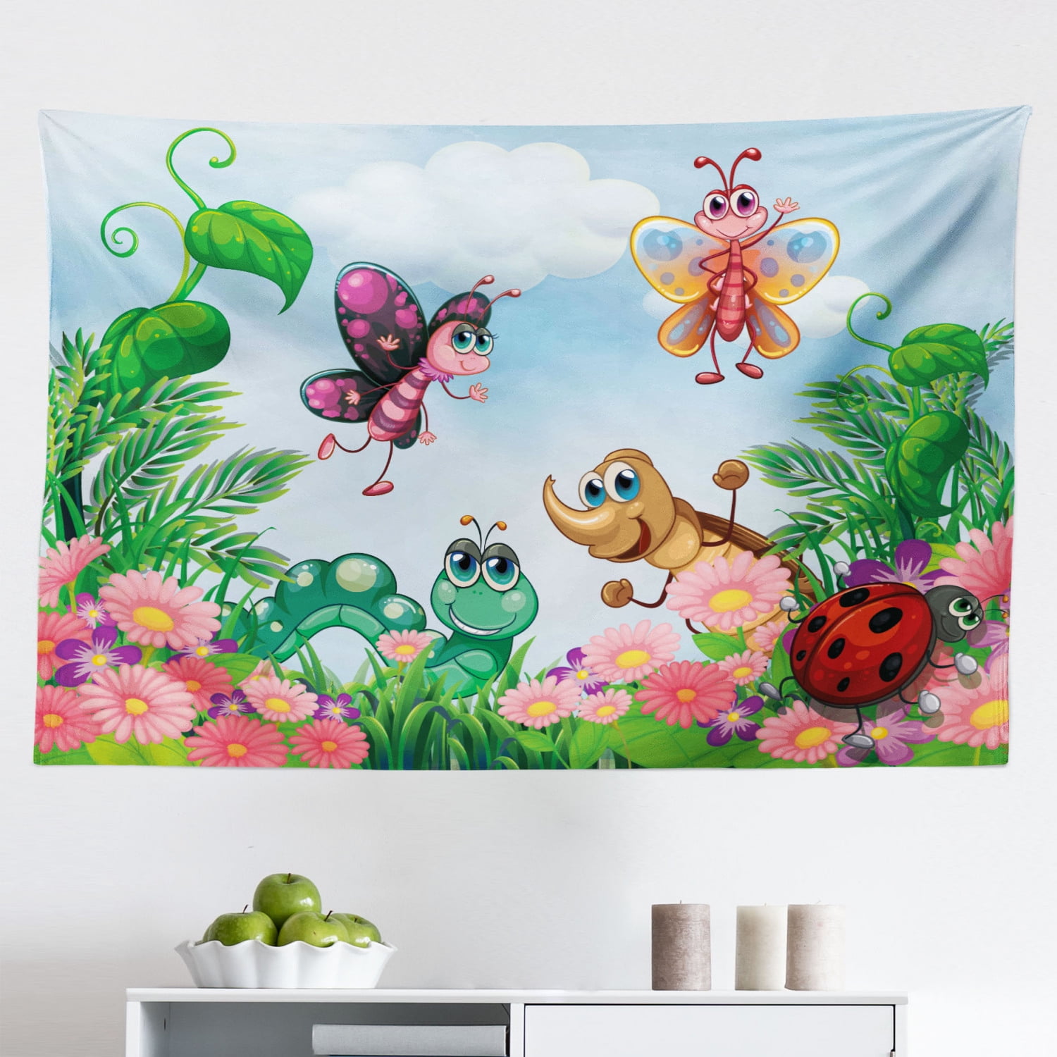 African Tapestry, Abstract Art Style Inspired Geometric Pattern with ...