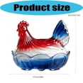 AOOOWER 4th of July Red White Blue Hen Glass Jar For Snacks Dry Fruits ...