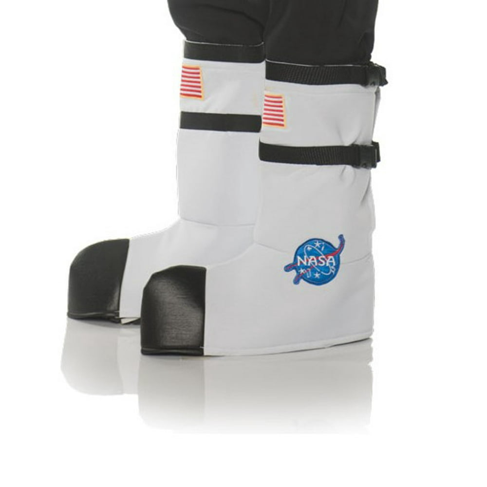 Adult NASA Space Astronaut White Orange Silver Boot Top Suit Costume ...