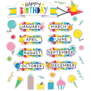Carson Dellosa Farmhouse Birthday Bulletin Board Set (62 pieces ...