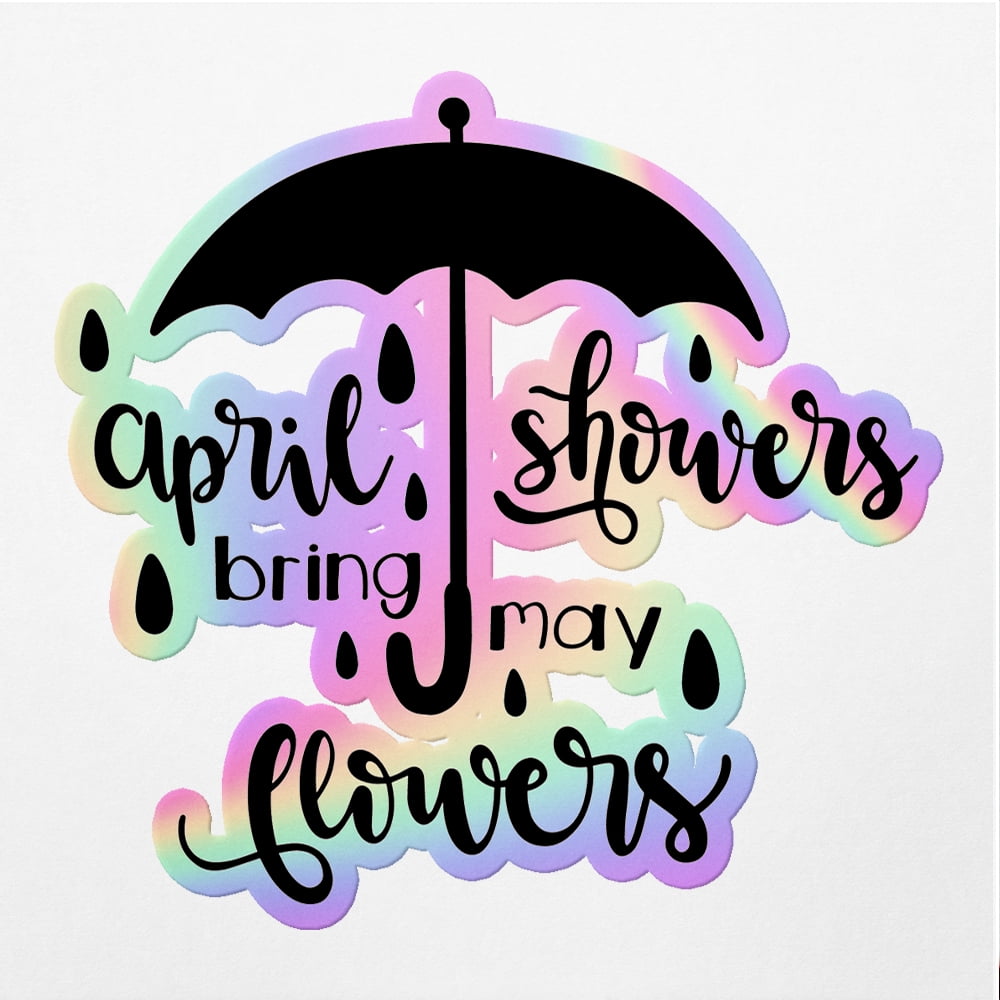 Vinyl Stickers Decals Of April Flowers Illustration - Apply On Any ...