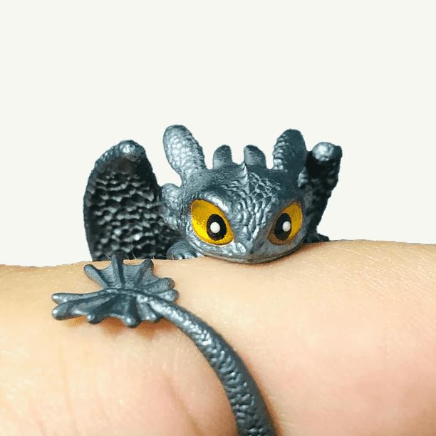 Adjustable Toothless Couple Rings Dragon-Inspired Unique Handcrafted ...