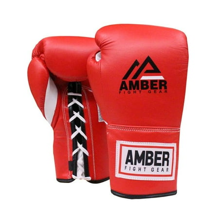 Amber Sports AFG-3005-10-R 10 oz Professional Fight Gloves, Red ...