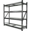 WEN Four-Tier Industrial Steel Storage Rack with Adjustable Shelving ...