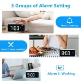 SZELAM Portable Alarm Clock with Temperature Display, USB/Battery ...