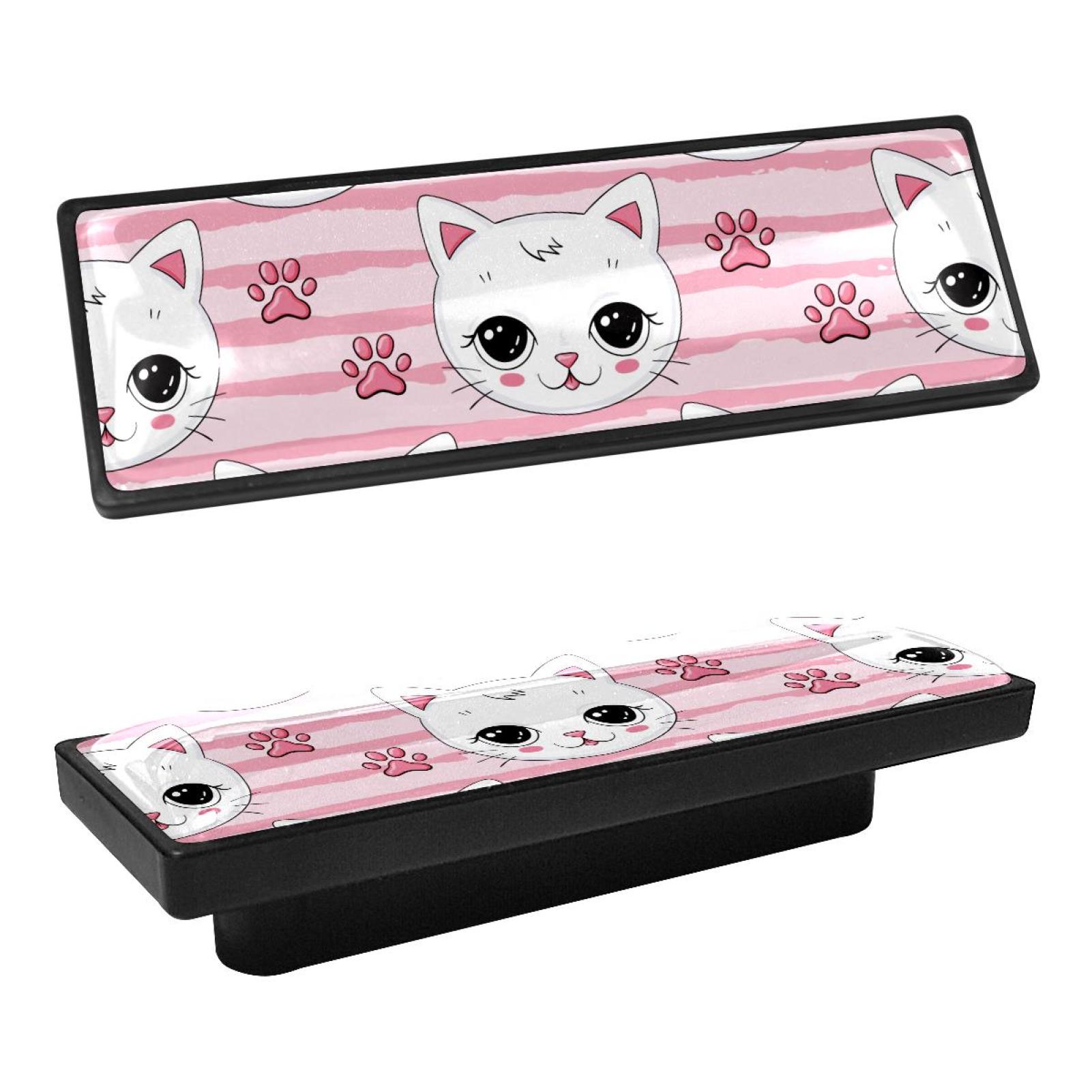 4 Pcs Rectangle Cabinet Handle Cupboard Knob Drawer Pulls Handle Cute ...