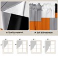 Abstract Art Swag Curtain Valance for Small Windows, Orange Black Gray ...