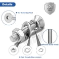 206 Pcs Metric M6 Flat Head Hex Socket Cap Screws Assortment Kit, M6x ...
