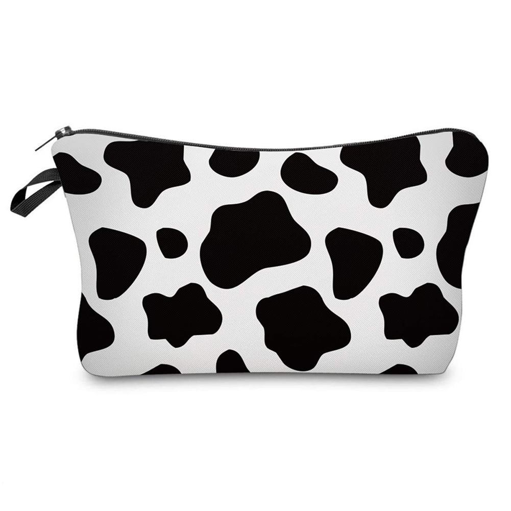 EDFRWWS Fashion Cosmetic Bag Multifunctional Cow Print Cute Makeup ...