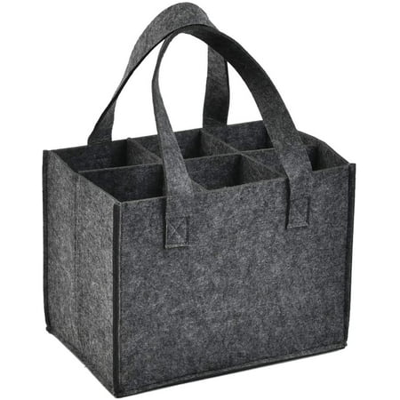 Wine Bottle Carrier Felt Wine Bottle Bag for 6 bottles - Wine Bottle ...