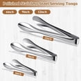 3 packs of polished stainless steel serving tongs 6, 9 and 12 inches ...