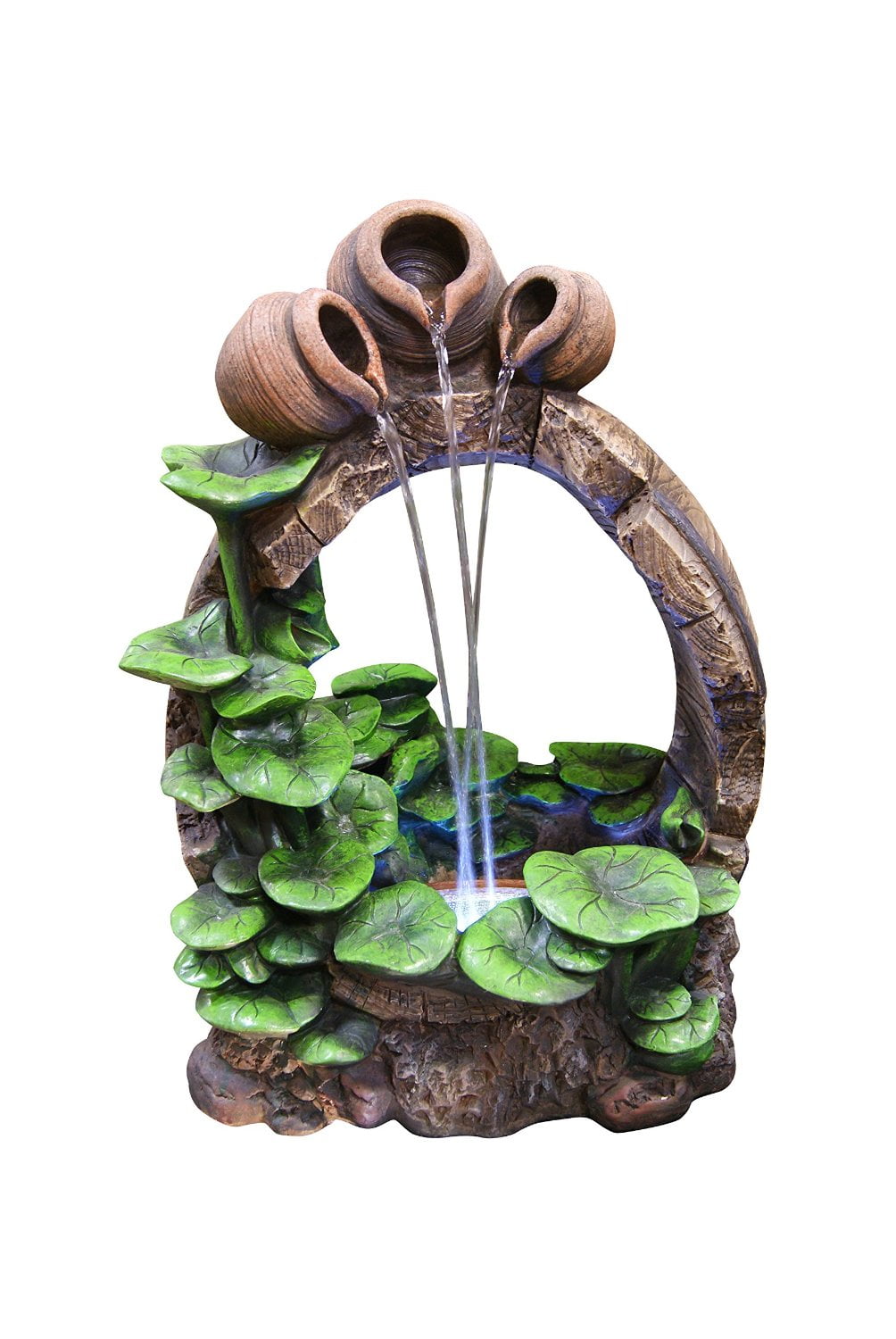 Alpine Cascading Jars Fountain with LED Lights, 22 Inch Tall - Walmart.com