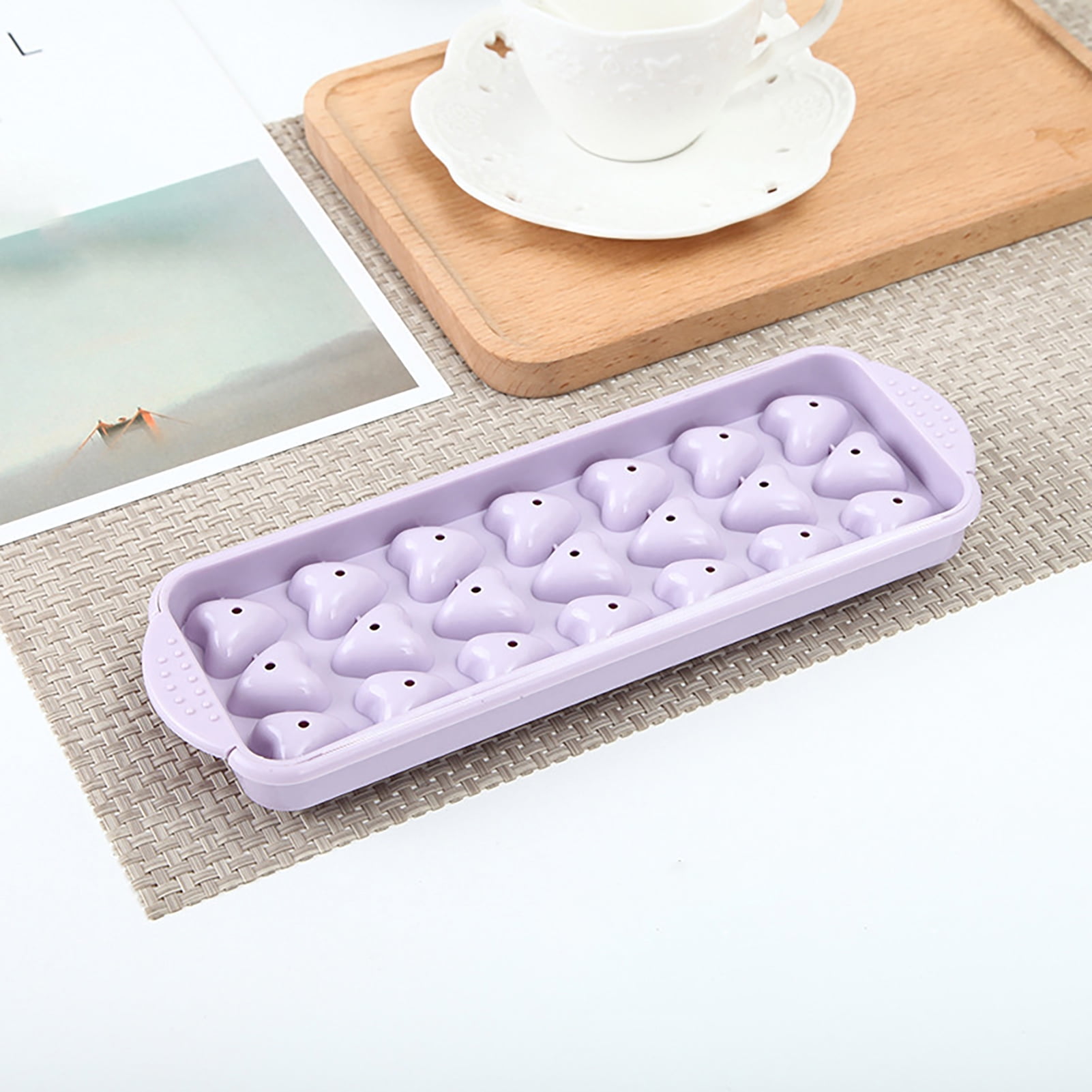 Creative Ice Making Mold Easy to Demold PP Cute Heart Shape Ice Cube ...