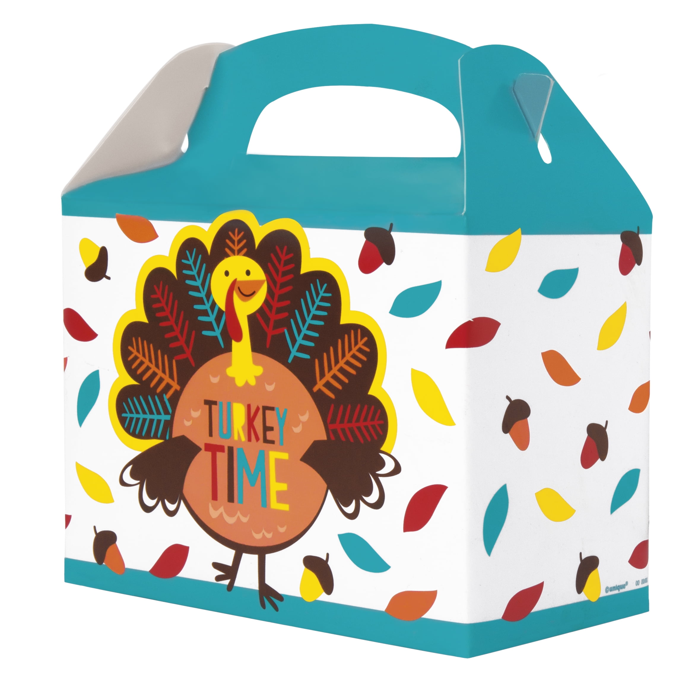 Cartoon Turkey Thanksgiving Foldable Paper 4 Ct Take Home Boxes ...