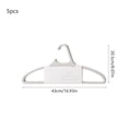 MMJ Clothes Hangers 5 Pack Gray Plastic Non Slip Shoulder Integrated ...