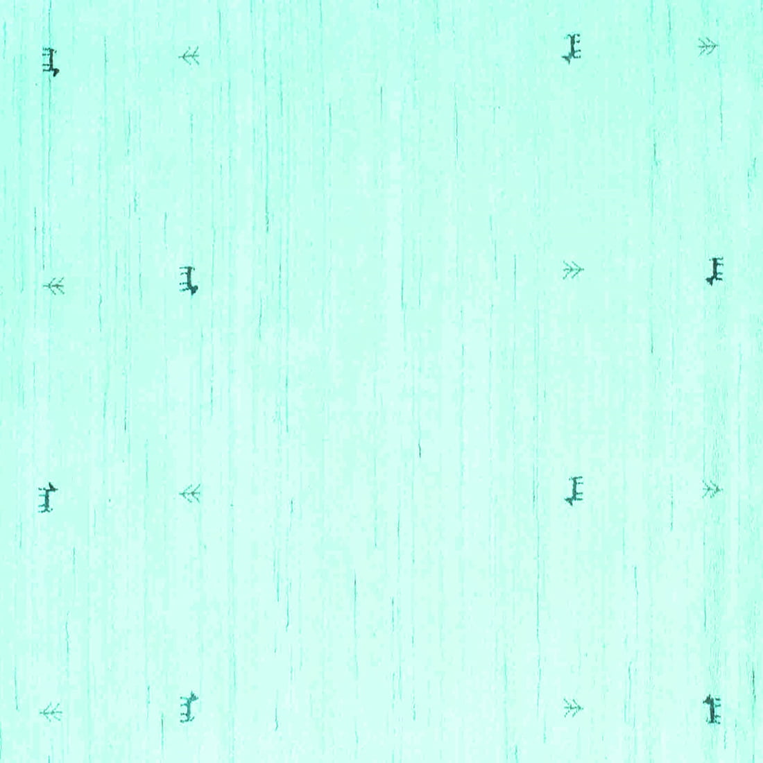 Ahgly Company Indoor Square Solid Turquoise Blue Modern Area Rugs, 4 ...
