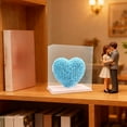 Blue Blue Heart Shaped Gift Box With Artificial Foam Roses Inside Clear ...