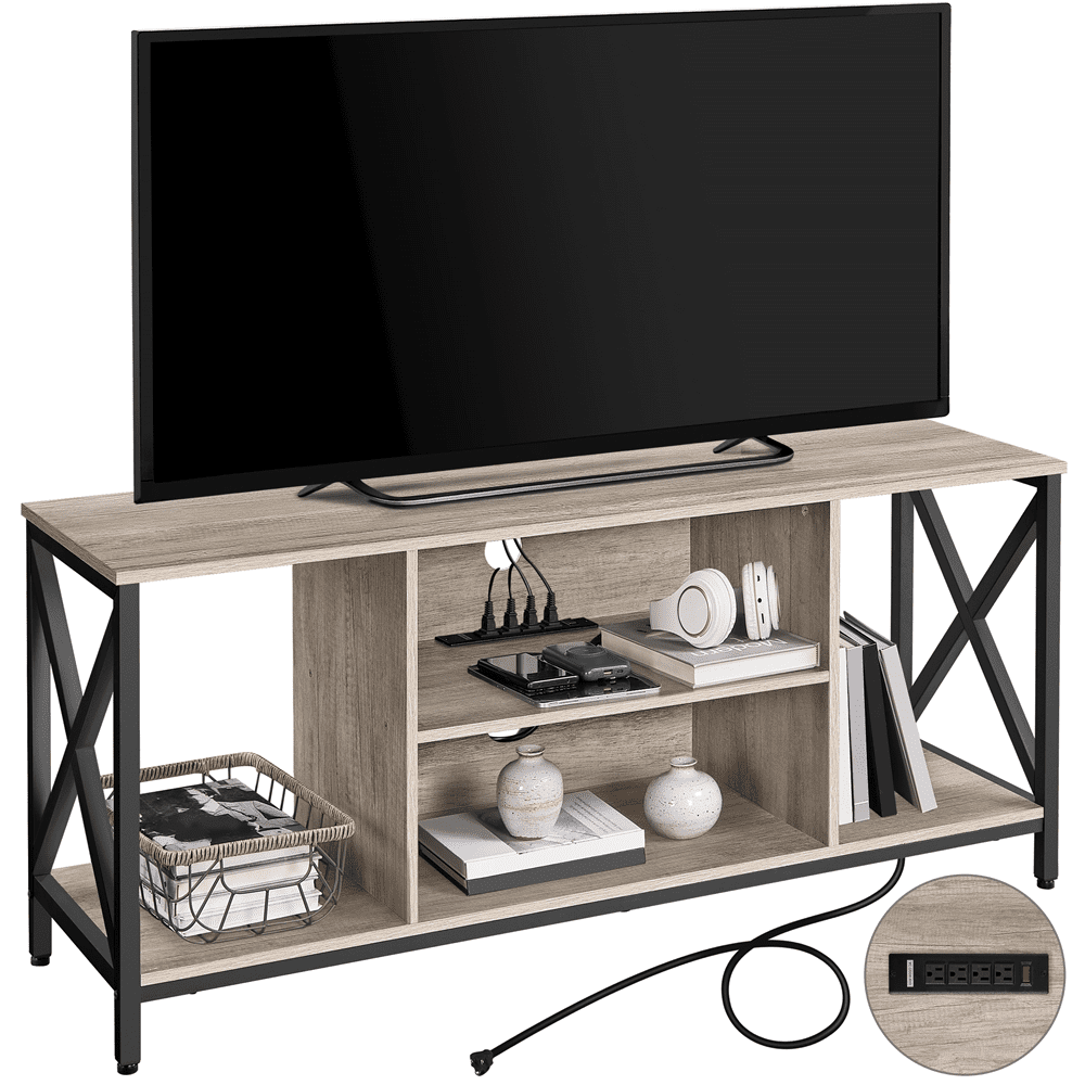 Topeakmart 55-Inch Wide TV Stand TV Console Table with 4-AC Power ...
