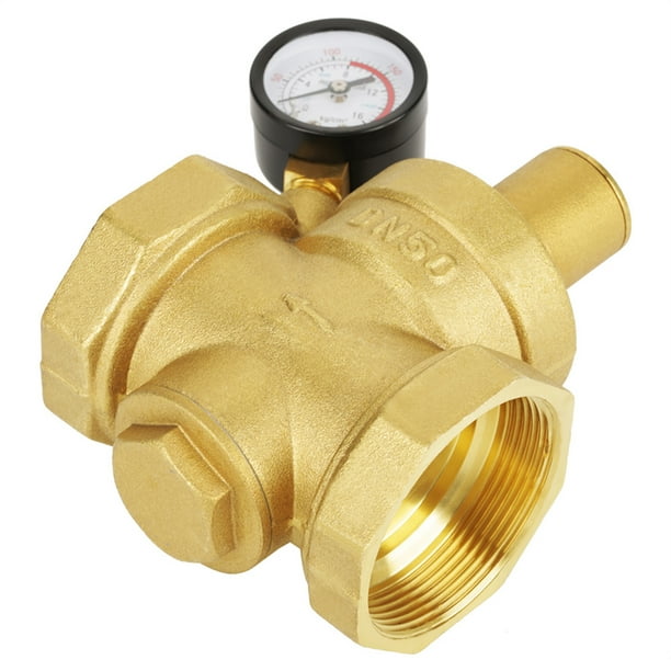 Brass Water Pressure Regulator With Gauge, BSP DN50 Water Pressure ...