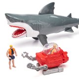Kid Connection Jumbo Shark Exploration Boat Vehicle Playset, 81 Pieces ...