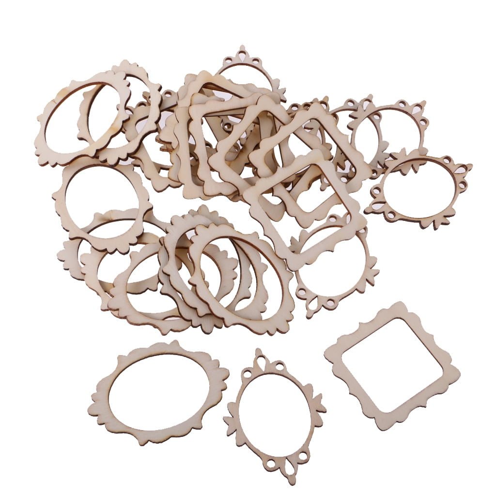 10 Packs of 3 Unfinished en Shapes Craft supplies Cutout DIY - Walmart.com