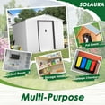 SOLAURA 8'x6' Metal Storage Shed, Garden Tool Shed with Sliding Door ...
