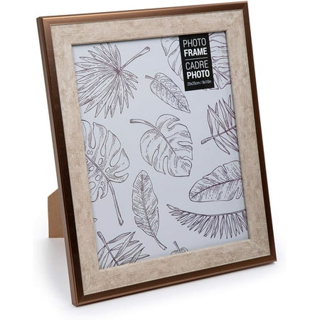 Modern-Contemporary Beautiful Woodgrain Metallic Picture Frame, 8 x 10 ...