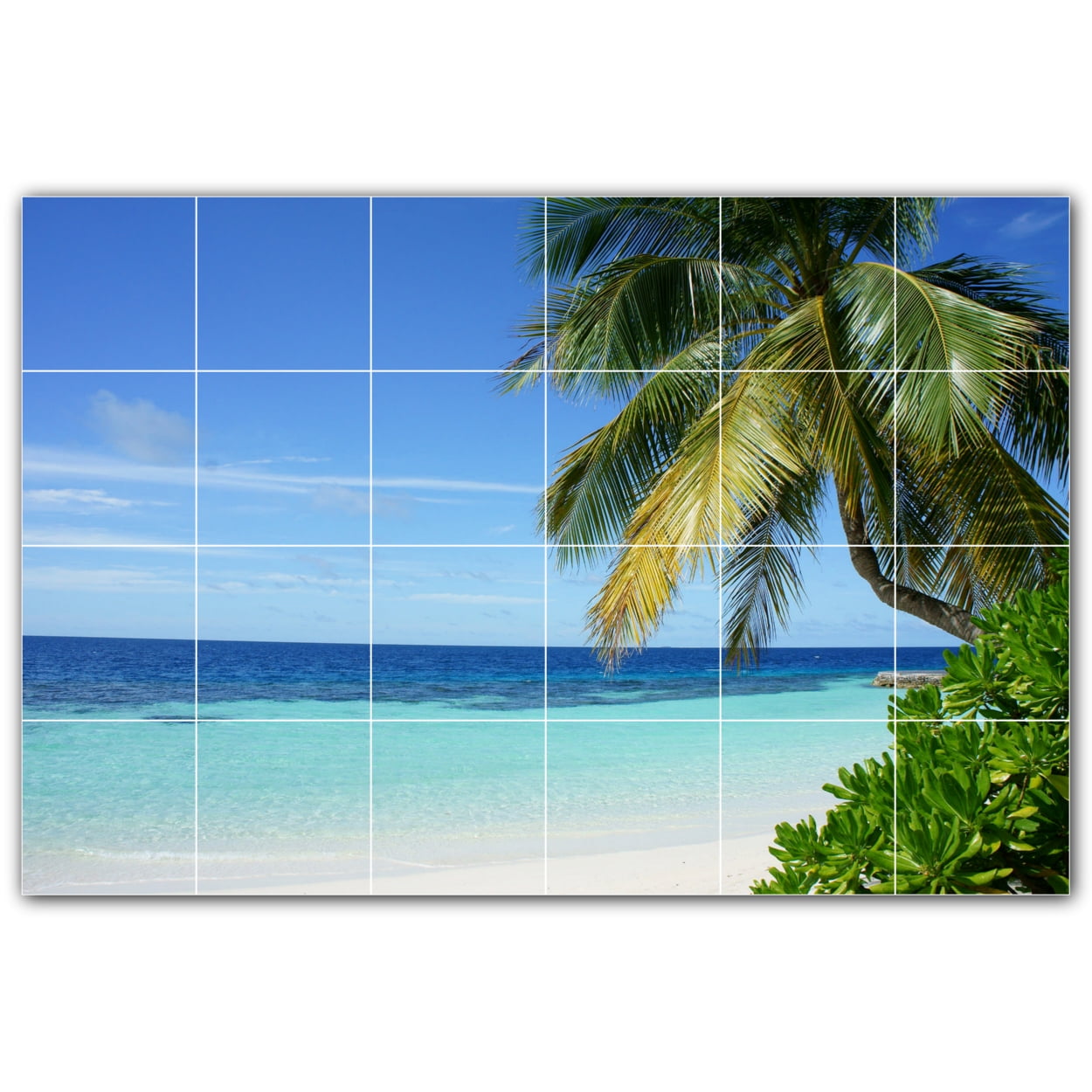 Picture-Tiles.com: Beach Ceramic Tile Wall Mural WAL500077-64XL. 72"W x ...