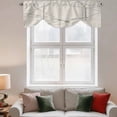 Abstract Geometric Tie Up Valance Curtains Grey Green Splatter Lines ...