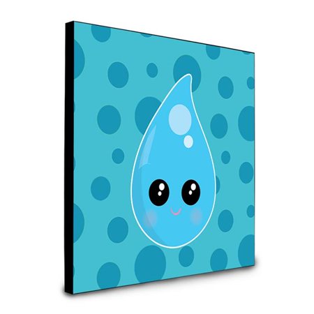 8 x 8 x 0.625 in. Weather Rain Drop Face Artwork Panel Wall Decor ...