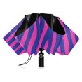 Pink Zebra Pattern Umbrella Folding Sun Umbrella Travel Auto Open Close ...