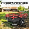 BIG RED Heavy Duty ATV Trailer Steel Dump Cart: Yard Garden Trailer for ...