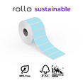 Rollo Direct Thermal 2x1 Sticker Labels (Roll of 1,000 Purple Labels ...