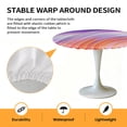Color Ripples Round Table Cover, Abstract Modern Pink Red Purple ...