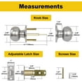 (2 Pack) Entry Door Knob, Keyed Different Door Lock Sets in Solid ...