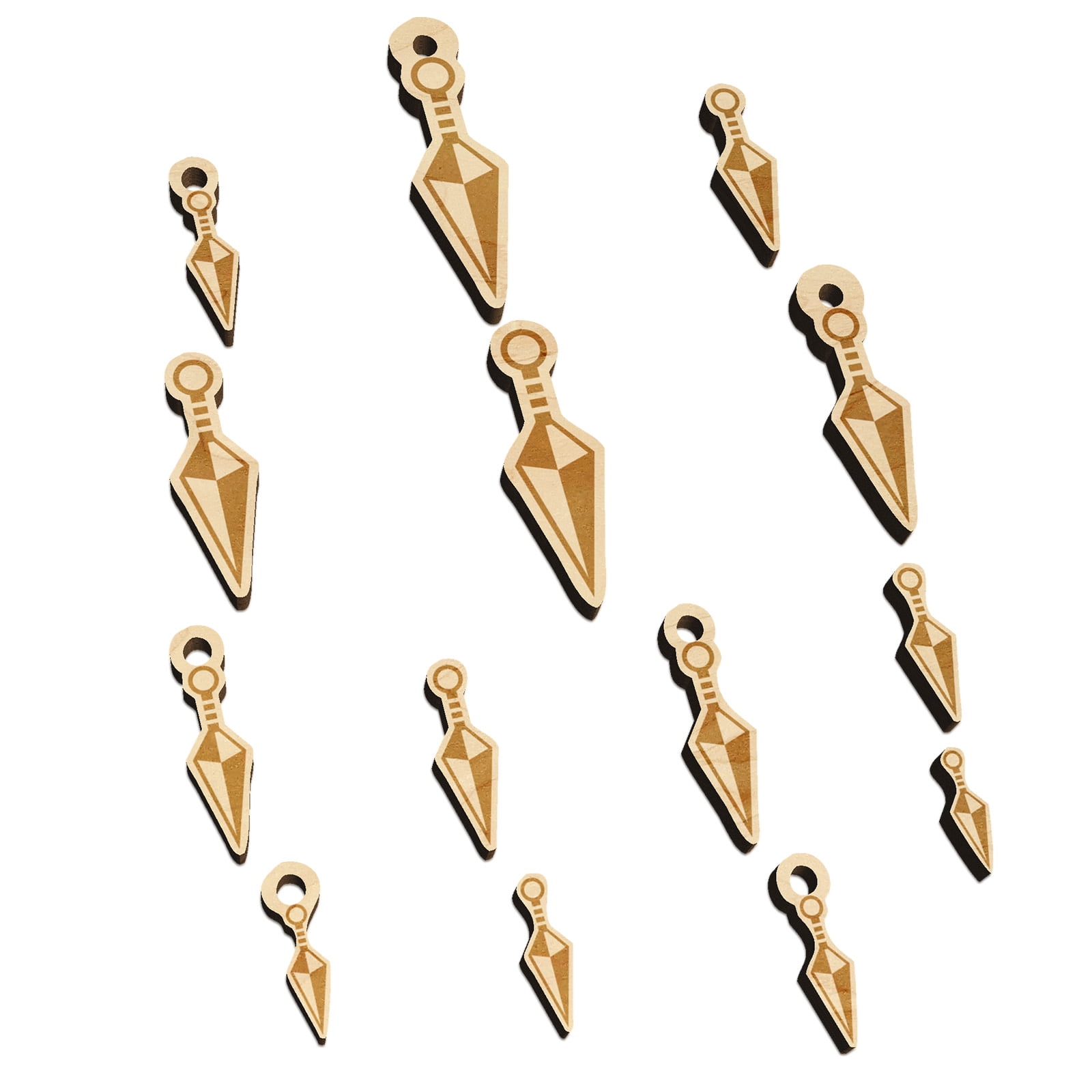 Kunai Ninja Weapon Wood Mini Charms Shapes DIY Craft Jewelry - No Hole ...