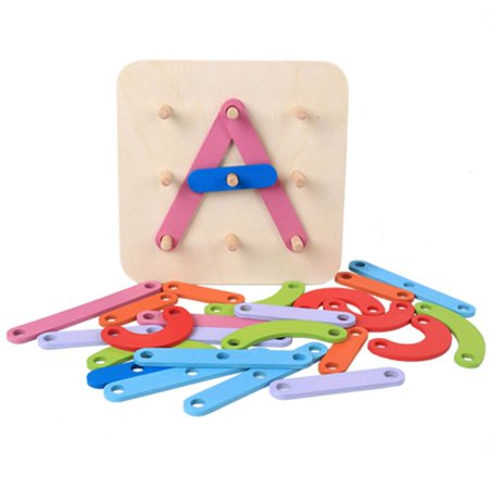 facefd Wooden Letter Number Sorter Puzzle Educational Stacking Blocks ...