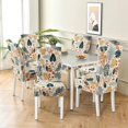 Chair Covers for Dining Room 6 Pack, Printed Stretch Dining Slipcovers ...