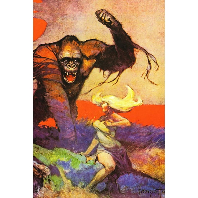 Laminated Kong Original by Frank Frazetta Wall Art Gothic Fantasy Decor ...