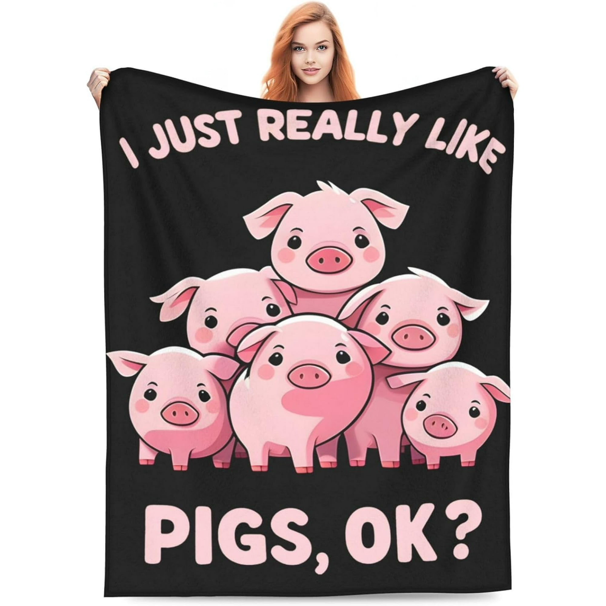 Click here for Zhitrades Cute Pink Pigs Blanket Gifts For Adults... prices