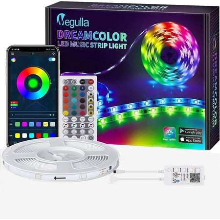 20m/65.6ft Dreamcolor RGBIC LED Strip Lights for Bedroom, uertd ...