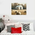 ARISTURING Old Barn Prints Farmhouse Decor, Fall Farm Scene Pictures ...