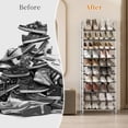Quality 10-Tier Adjustable, Compact Shoe Rack for 30 Pairs, Sturdy ...