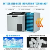 Sycees Countertop Ice Machine, 44lbs/24H, 2 in 1 Maker & Shaver, Auto ...