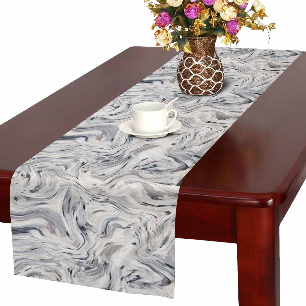 MKHERT Abstract Japanese Marble Stone Marbling Pattern Table Runner for ...