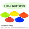 Cyfie 50pcs Soccer Cones, Agility Drills, Football, Basketball, Training, Kids Adults Practice ...