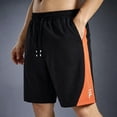 7" Mens Gym Shorts Elastic Drawstring Waist Color Block with Pocket ...
