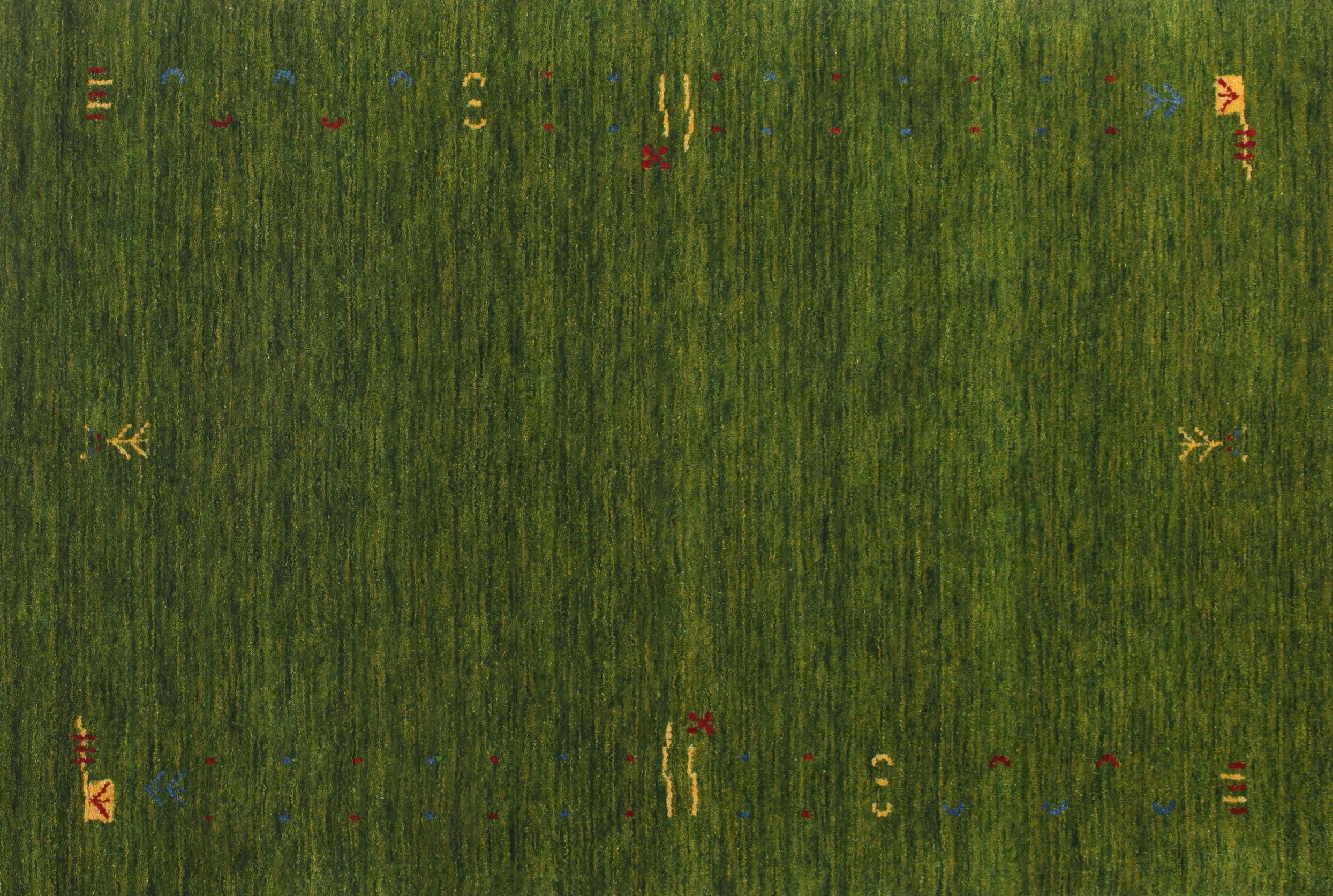 Ahgly Company Indoor Rectangle Contemporary Dark Forest Green Abstract ...