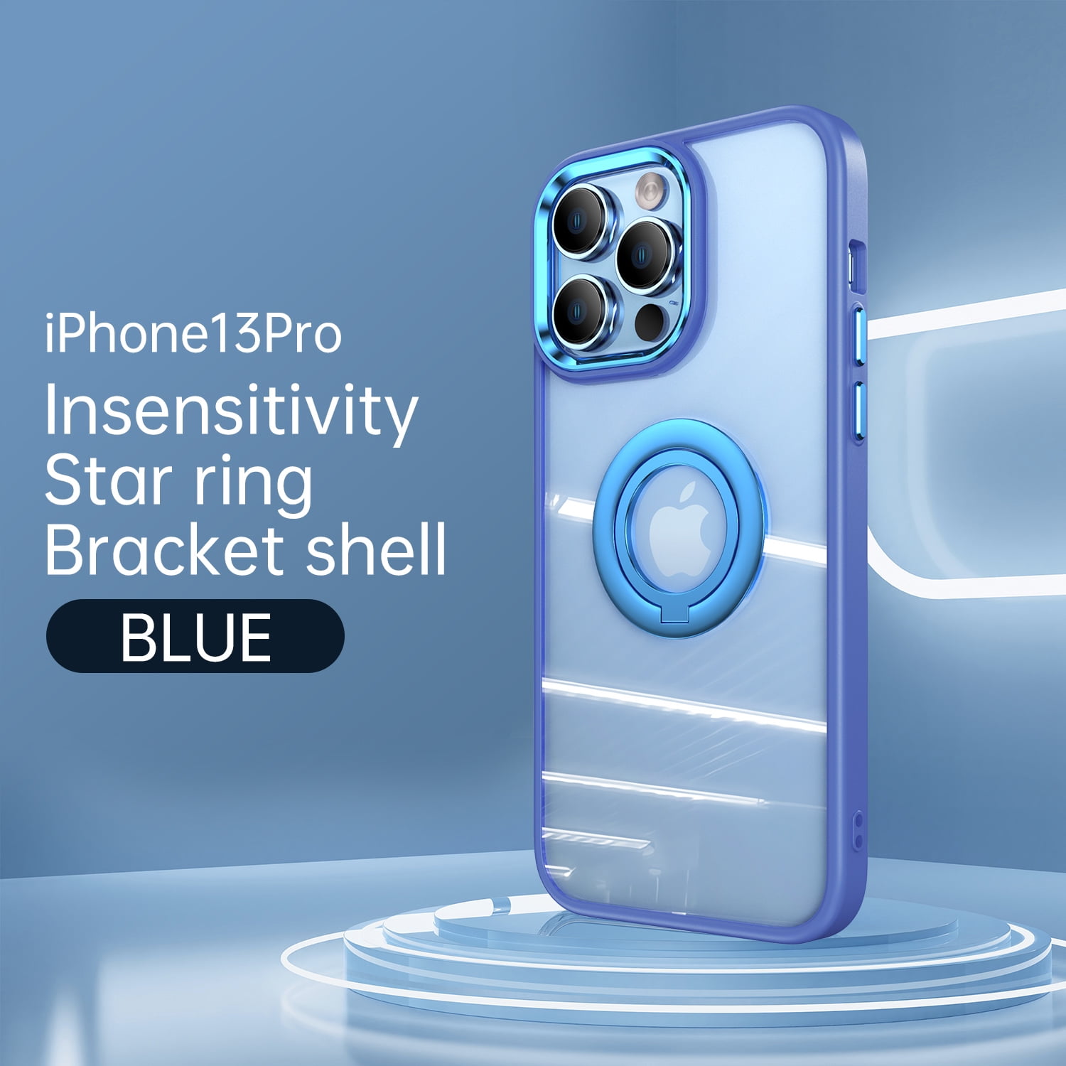 Clear Case for iPhone 13 Pro, with Rotated Ring Holder Bracket ...